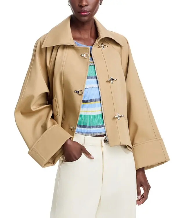 PATOU Oversized Cropped Parka - Sand