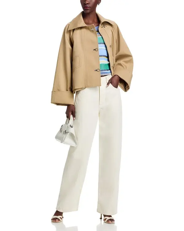 PATOU Oversized Cropped Parka - Sand