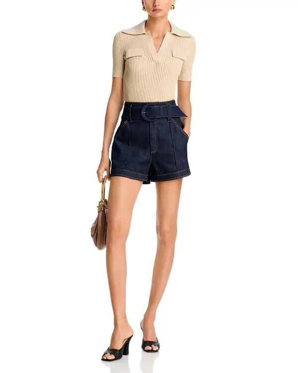 PATOU Embroidered Knit Polo Top