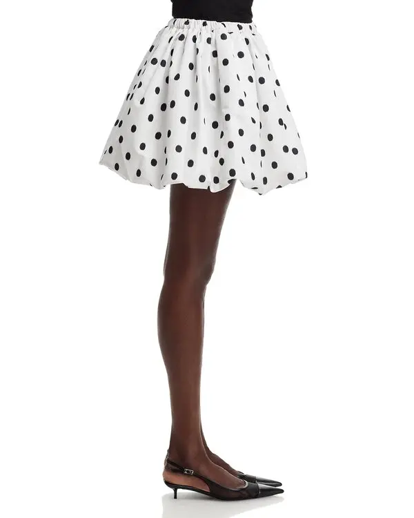 PATOU Polka Dot Mini Skirt - Cloud Dancer