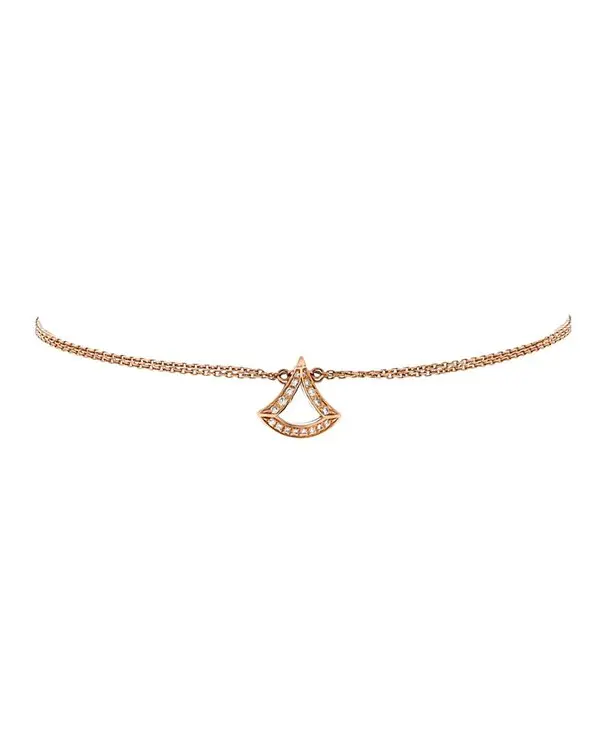 BVLGARI Divas' Dream 18k Rose Gold Diamond Bracelet Necklace - K Rose Gold