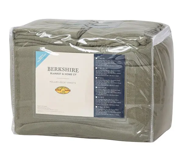 BERKSHIRE BLANKET As Is Berkshire Polarfleece Sheet Set With Extra Cases