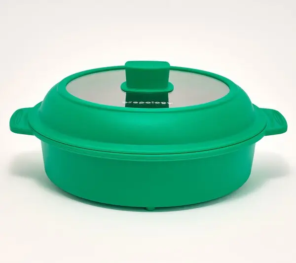PREPOLOGY As Is 9' Microwave Grill Pan With Lid - One-color