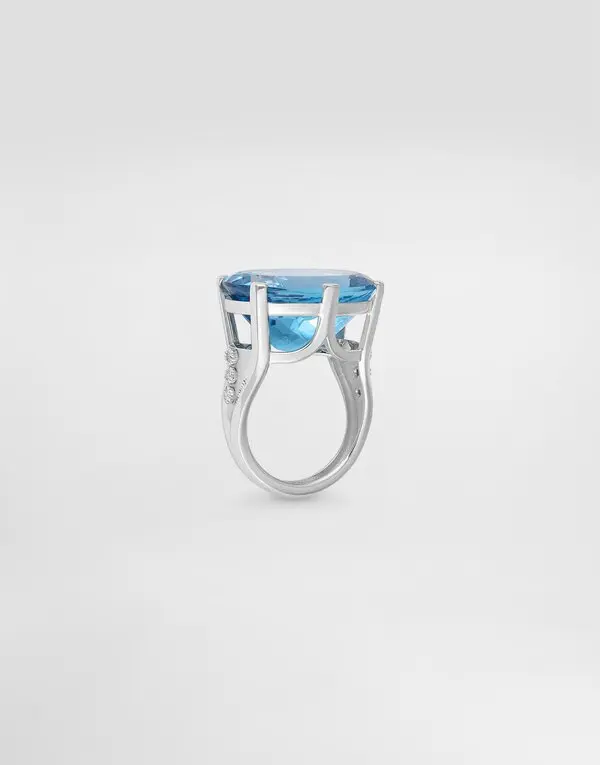 Dolce & Gabbana Anna Ring In 18kt Gold With Topaz And Diamonds