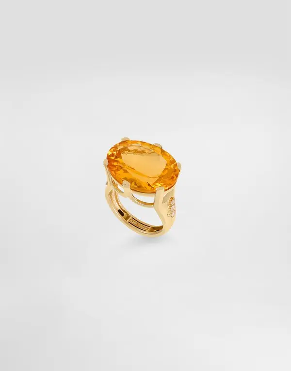 Dolce & Gabbana Anna Ring In 18-carat With Citrine And Diamonds