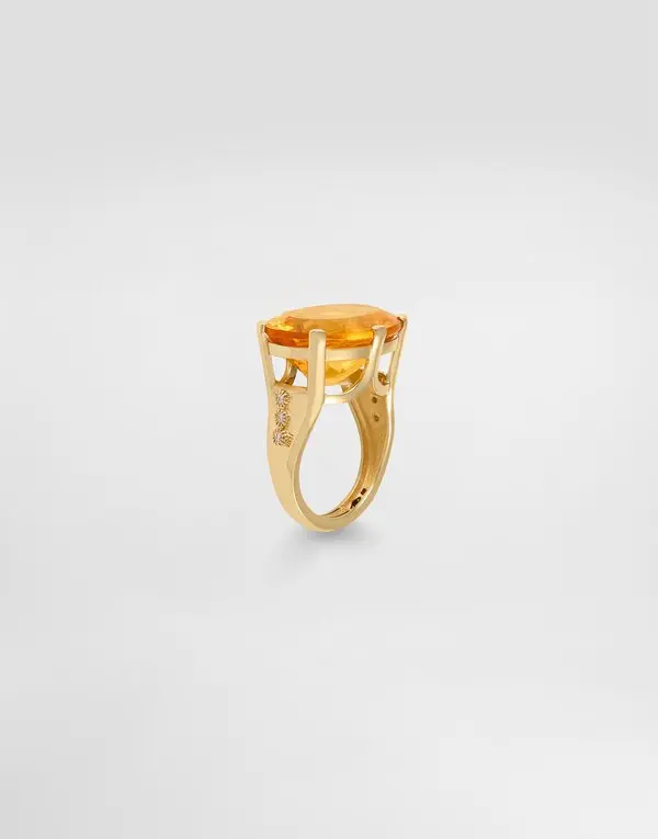 Dolce & Gabbana Anna Ring In 18-carat With Citrine And Diamonds