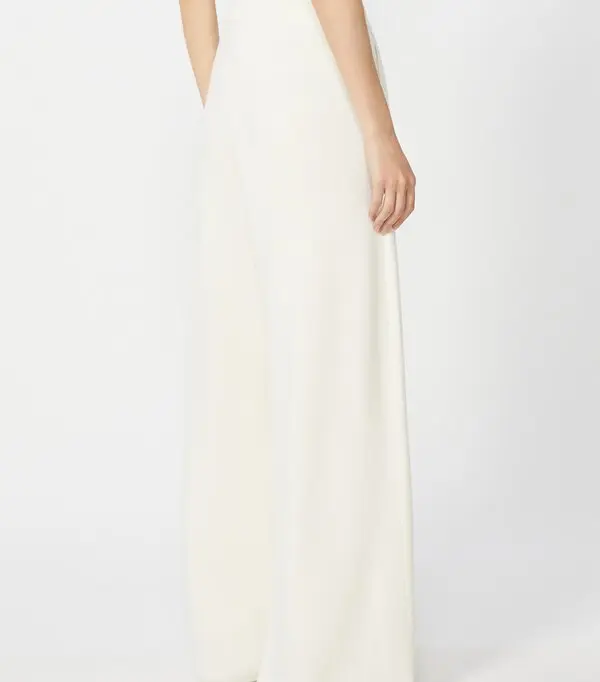Max Mara Wool Knitted Wide-leg Trousers - White