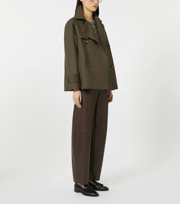 Max Mara Cotton-blend Raincoat - Green