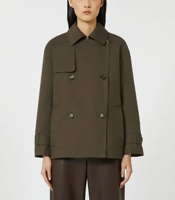 Max Mara Cotton-blend Raincoat - Green