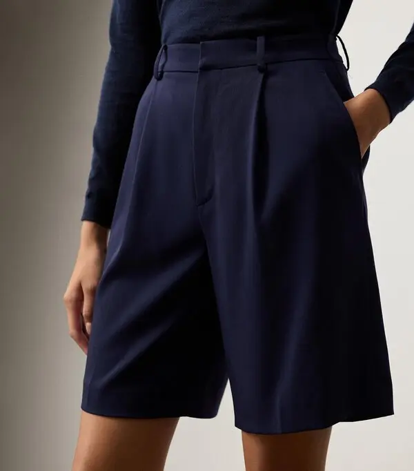 Ralph Lauren Wool Minetta Shorts - Navy