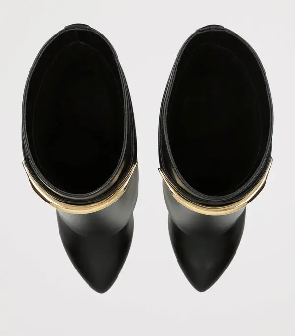 Givenchy Leather Shark Ankle Boots 95 - Black