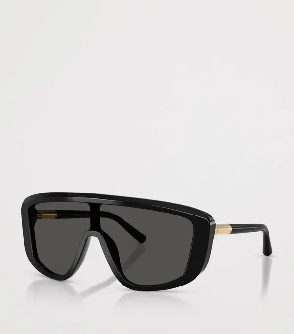 Dolce & Gabbana Acetate Rectangle Sunglasses - Black