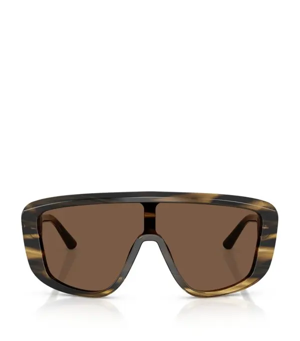 Dolce & Gabbana Acetate Rectangle Sunglasses - Brown