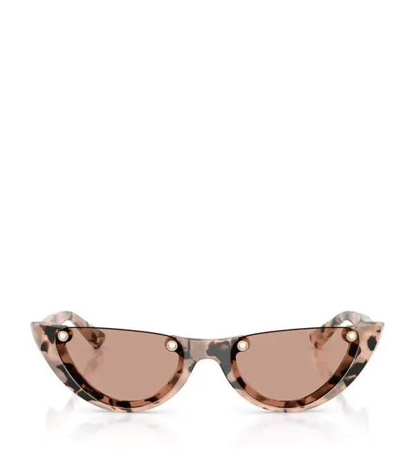 JIMMY CHOO Sunglasses Oval Full Rim - Brown