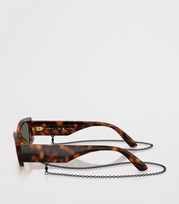 VOGUE Pillow Sunglasses With Chain - Brown