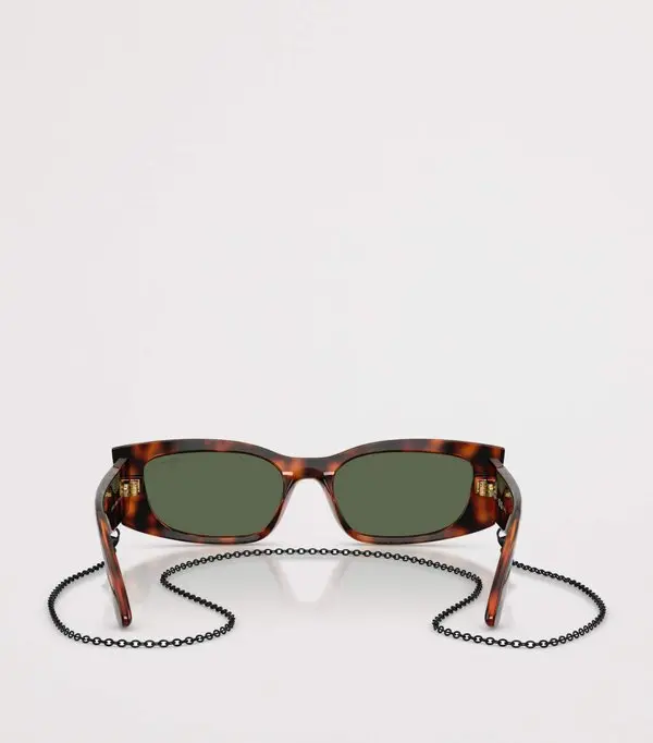 VOGUE Pillow Sunglasses With Chain - Brown