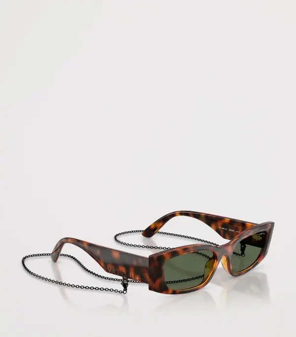 VOGUE Pillow Sunglasses With Chain - Brown