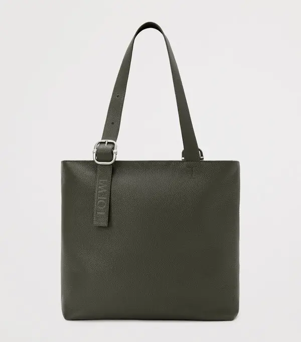 Loewe Grained Calfskin Loop Tote Bag - Green