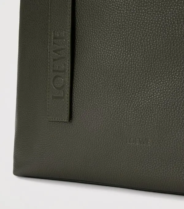 Loewe Grained Calfskin Loop Tote Bag - Green