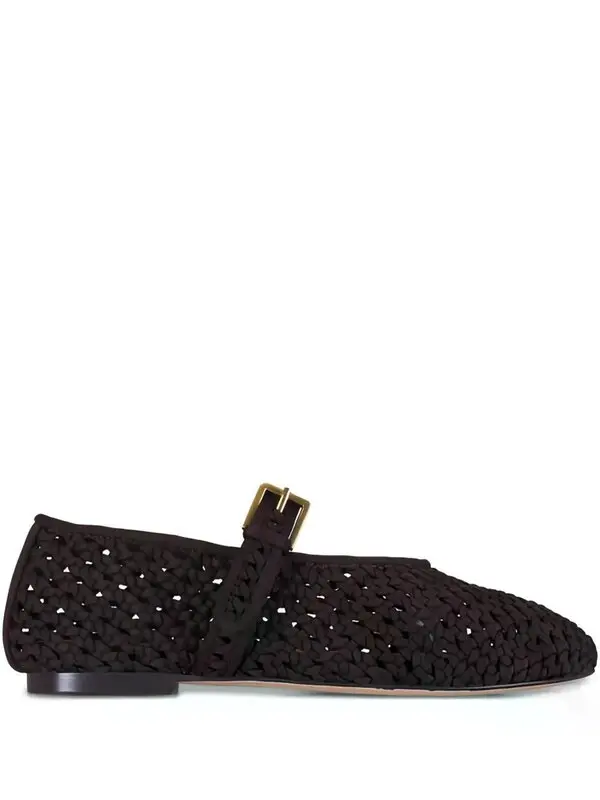 NAGHEDI Sydney Buckle Ballet Flats - Brown