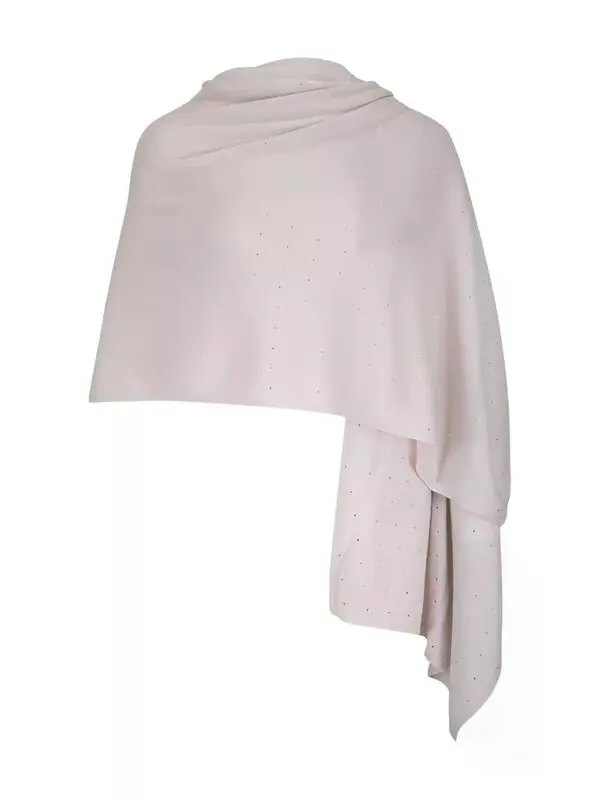 Kinross Cashmere Embellished Scarf - Neutrals