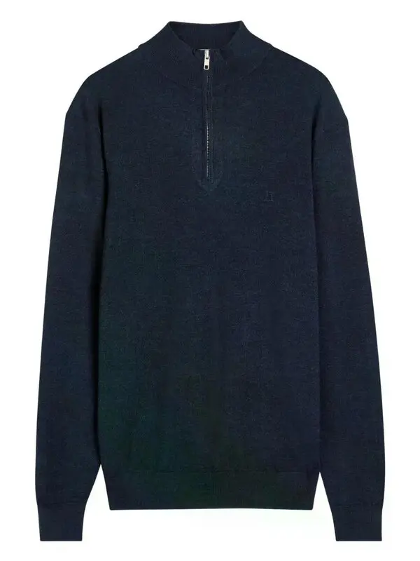 LES DEUX Greyson Half-zip Sweater - Blue