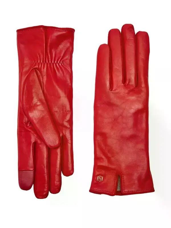 HANDSOME STOCKHOLM Logo-plaque Gloves - Red
