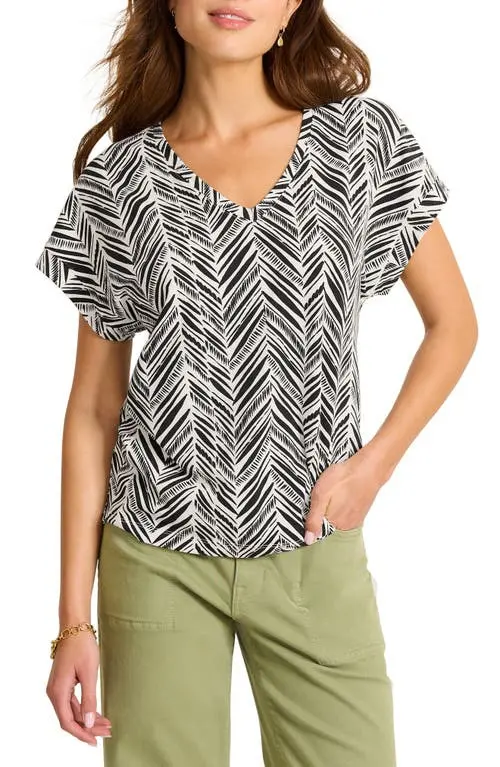 Tommy Bahama Chevron V-neck T-shirt - Black