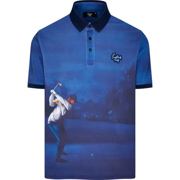 EASTSIDE GOLF Piqué Graphic Polo - Blue Void