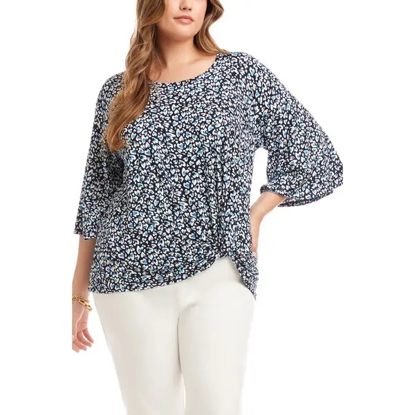 Karen Kane Heart Flare Sleeve Top