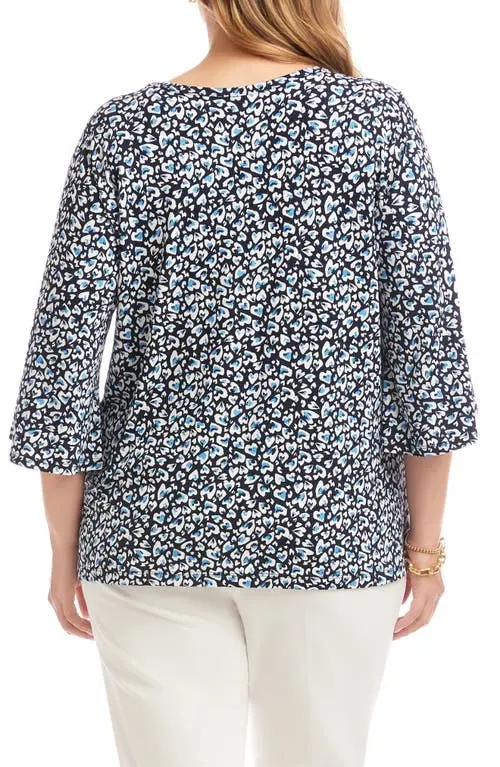 Karen Kane Heart Flare Sleeve Top