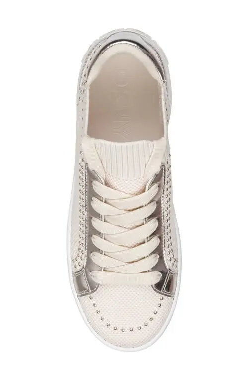 Dkny Mallory Studded Low-top Sneakers - Coconut