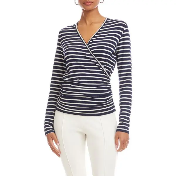 Karen Kane Crossover Ruched Top