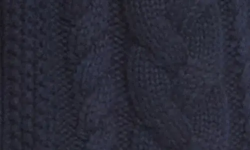Karen Kane Cable Stitch V-neck Cardigan - Navy