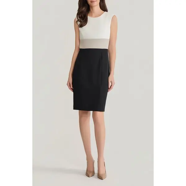 KASPER Colorblock Sheath Dress
