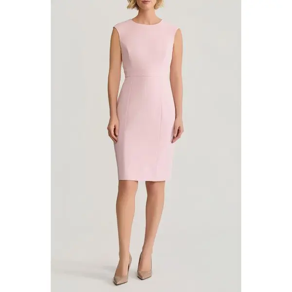 KASPER Cap Sleeve Sheath Dress - Tutu Pink