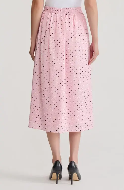 KASPER Pleated Polka Dot Skirt