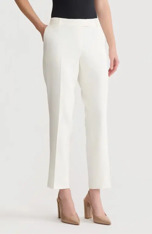 KASPER Flat Front Straight Leg Trousers
