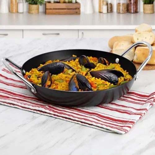 OSTER Smithfire 11 Inch Nonstick Carbon Steel Paella Pan