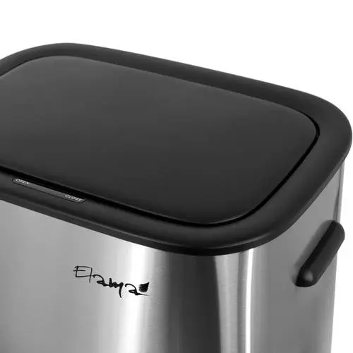 ELAMA 14.5 Gallon Automatic Sensor Hands Free Trash Can