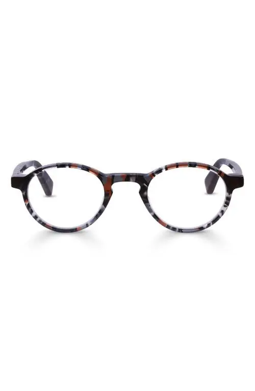 Eyebobs Board Stiff Round Eyeglasses - Charcoal/hickory Pattern
