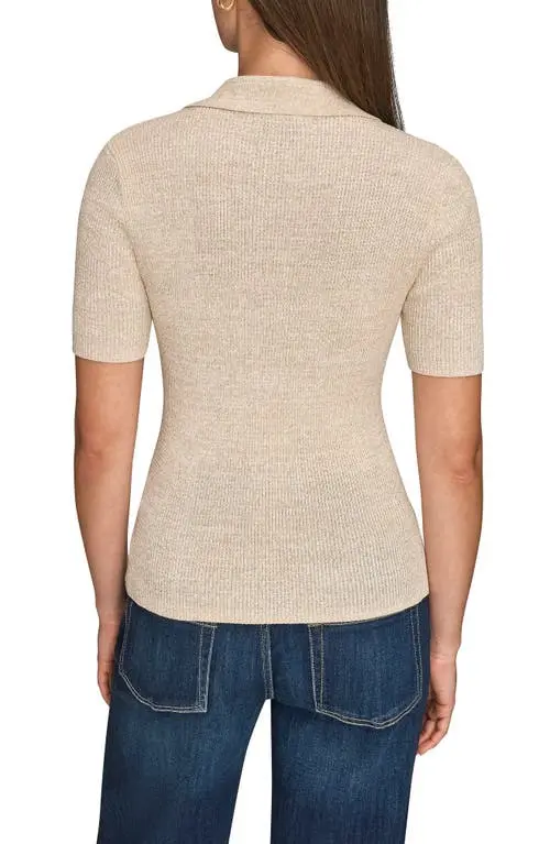 Donna Karan New York Metallic Collared Sweater