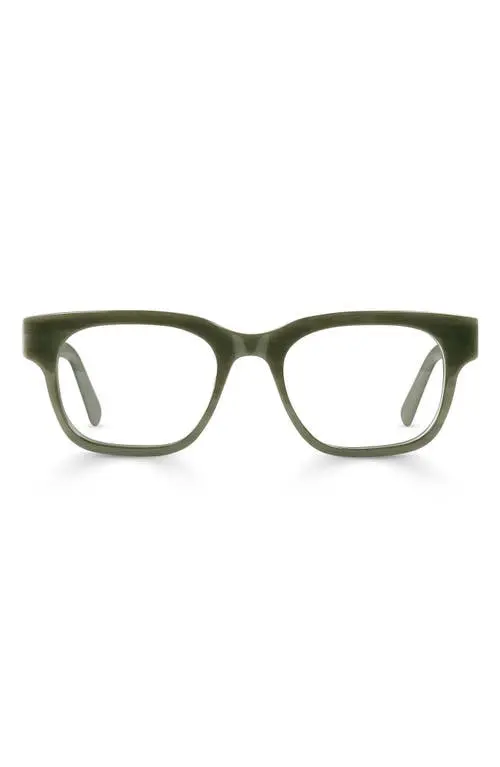 Eyebobs Numero Uno Rectangular Readers - Army Green/marble Layer