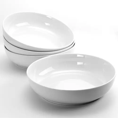 GIBSON HOME Extra Wide 8.5 In. Stoneware Dinner And Serving Bowls