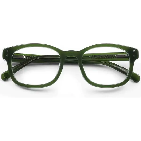 Eyebobs Biff 51mm Square Reading Glasses - Olive Green