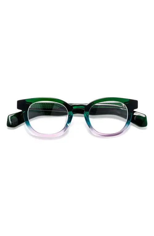Eyebobs Total Wit Round Reading Glasses - Emerald/rose Quartz Fade