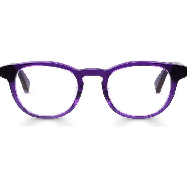Eyebobs 46mm Round Frame Reading Glasses - Electric Purple Crystal