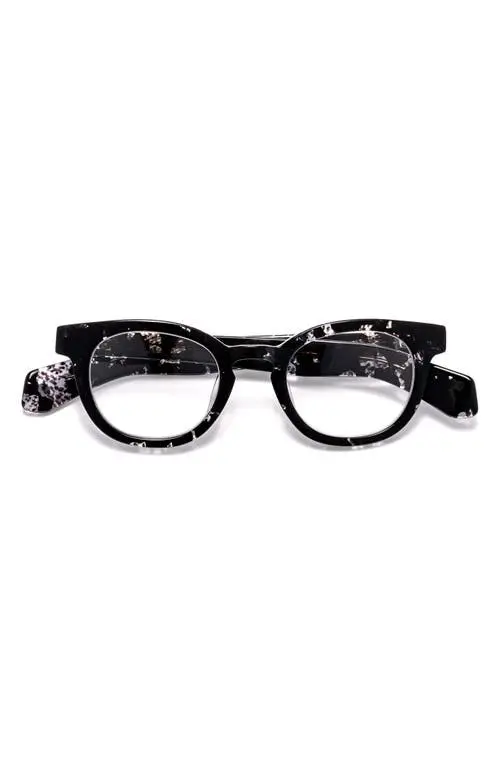 Eyebobs Total Wit Round Frame Glasses - Black/crystal Clear Tortoise