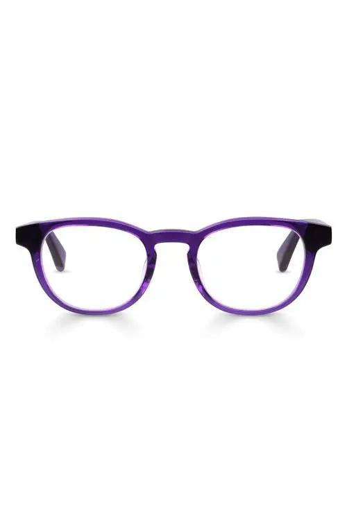 Eyebobs 46mm Round Blue Light Blocking Eyeglasses - Electric Purple Crystal