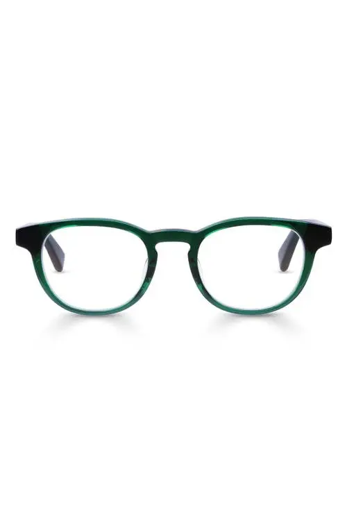 Eyebobs Clearly 46mm Round Reading Glasses - Emerald Green Crystal